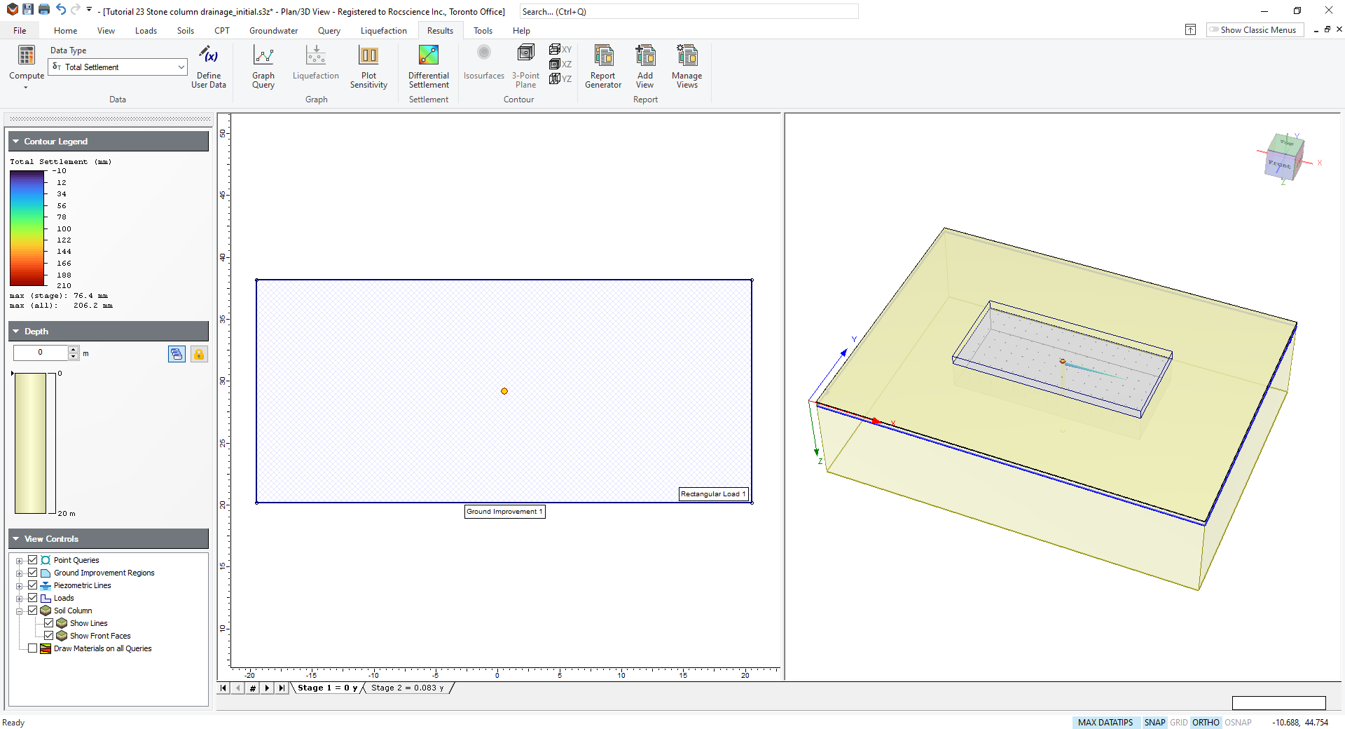 Settle3 Tutorials | 23 - Stone Column Drainage